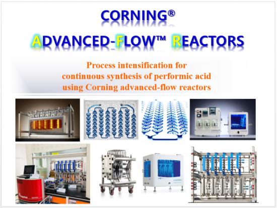 웰이앤씨 : Process intensification for continuous synthesis of Performic acid using Corning advanced ...